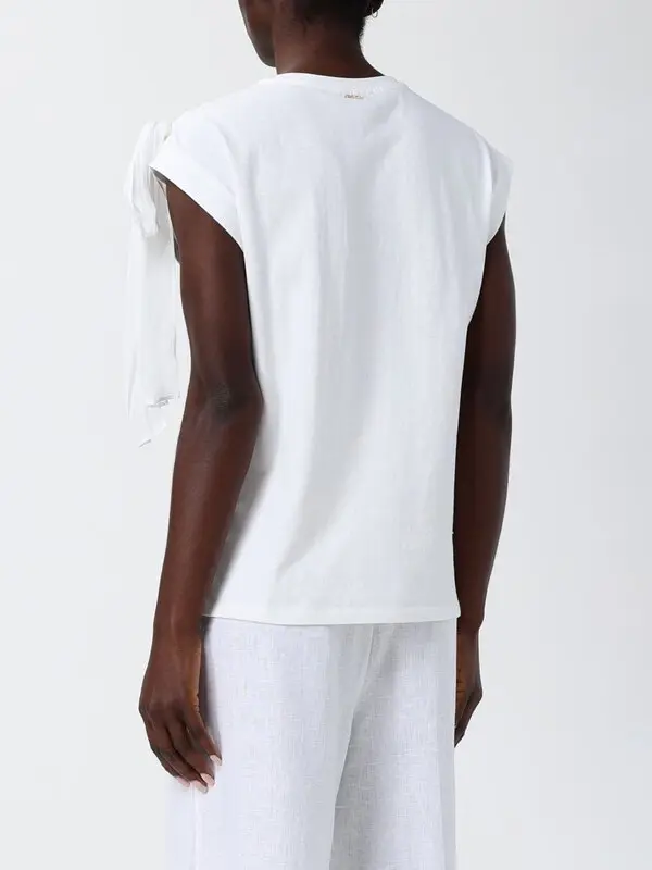 TWINSET Cotton T-shirts With Straps - White