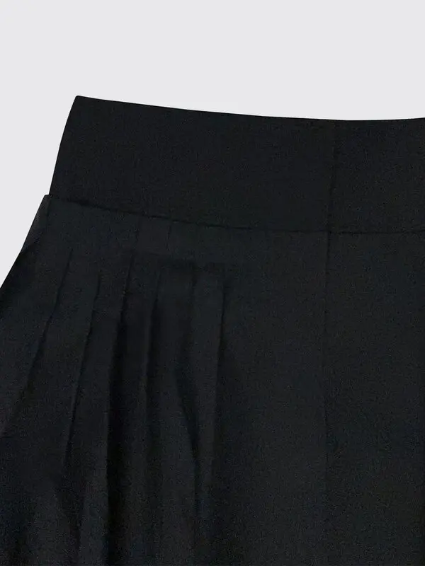 Studio Nicholson Cotton Skirt With Pleats - Black