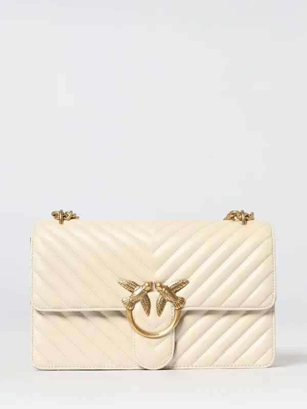 Pinko Leather Crossbody Bag With Quilted Detail