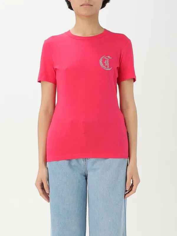 Just Cavalli Embellished Logo T-shirt - Pink