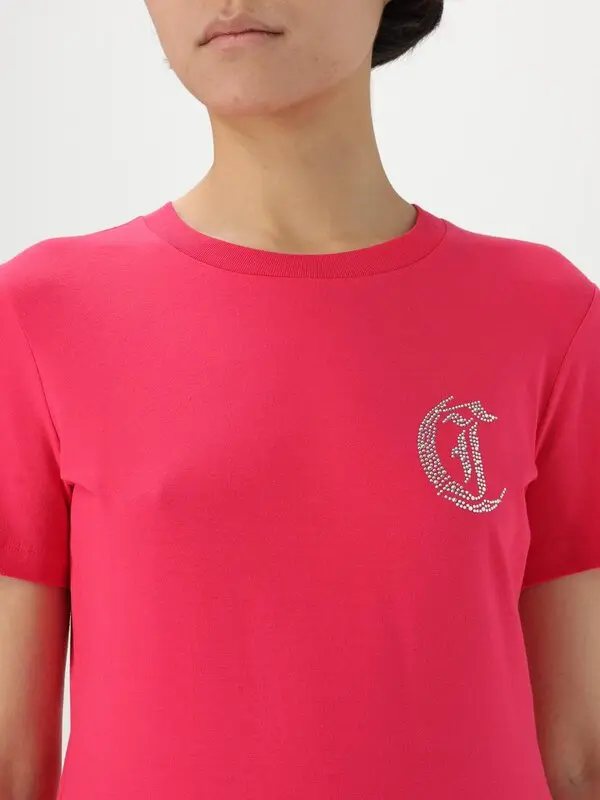 Just Cavalli Embellished Logo T-shirt - Pink
