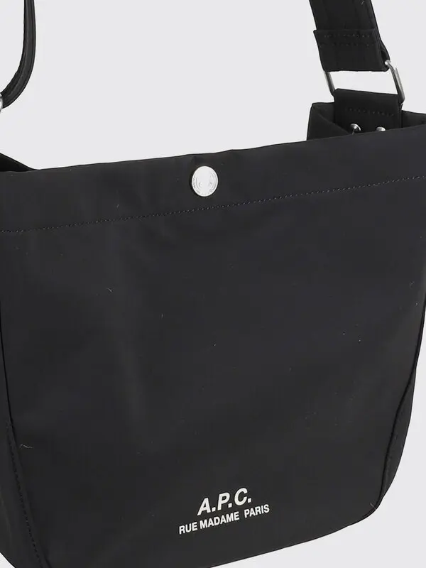 A.p.c. Journal Canvas Shoulder Bag - Black