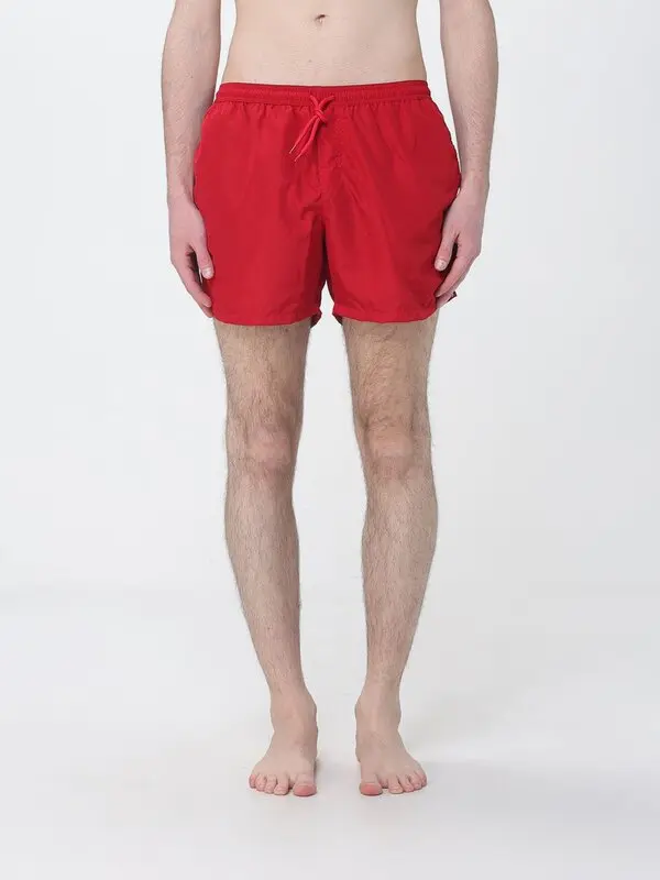Gcds Nylon Jacquard Logo Swimsuit - Red