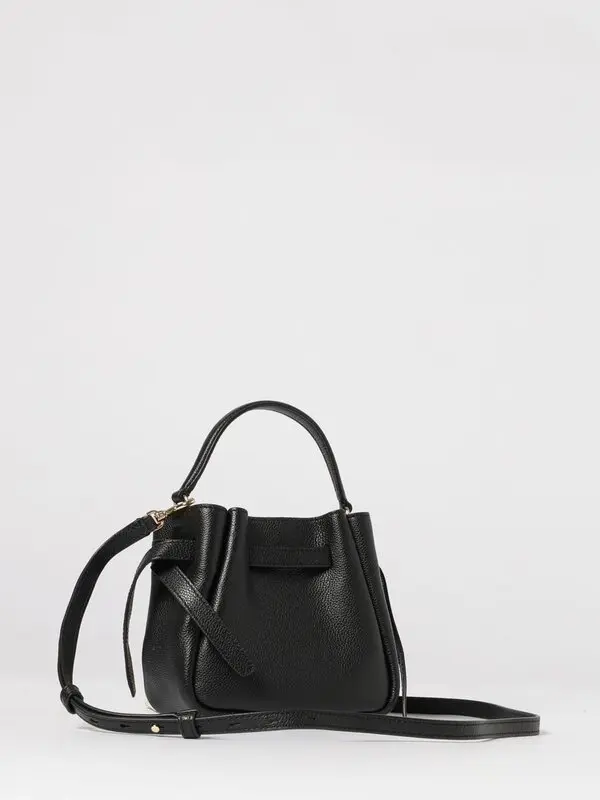 Tory Burch Romy Mini Grained Leather Bucket Bag - Black
