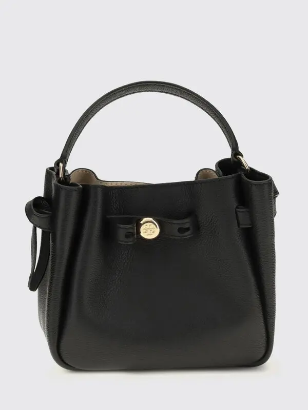 Tory Burch Romy Mini Grained Leather Bucket Bag - Black