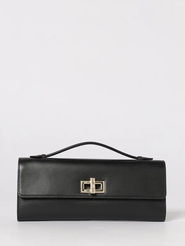 Furla Clara Leather Clutch - Black
