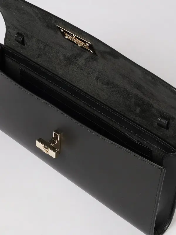 Furla Clara Leather Clutch - Black