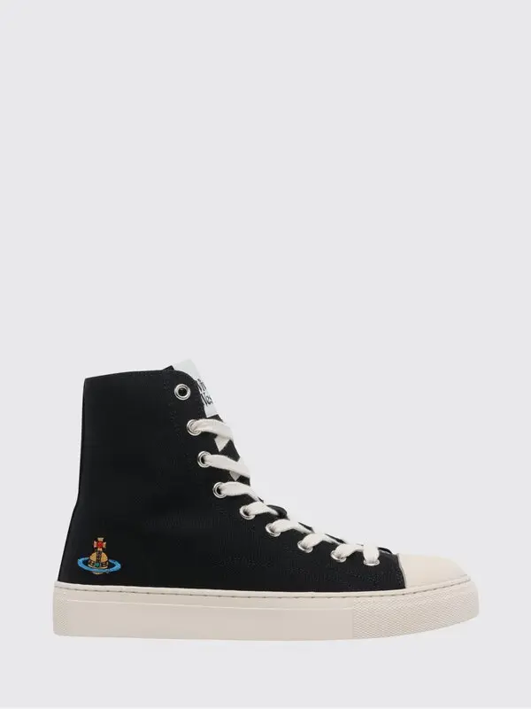 VIVIENNE WESTWOOD Cotton Canvas High Top Sneakers - Black