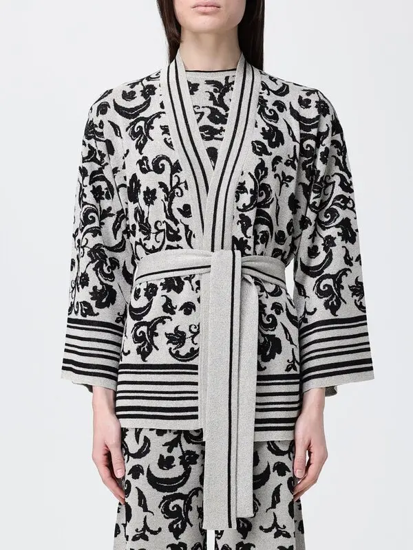 Liu Jo Viscose Cardigan With Baroque Pattern By