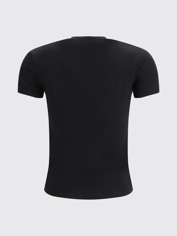 Off-White Cotton T-shirts With Logo - Black