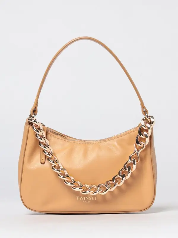 TWINSET Liliana Faux Leather Bag - Milk