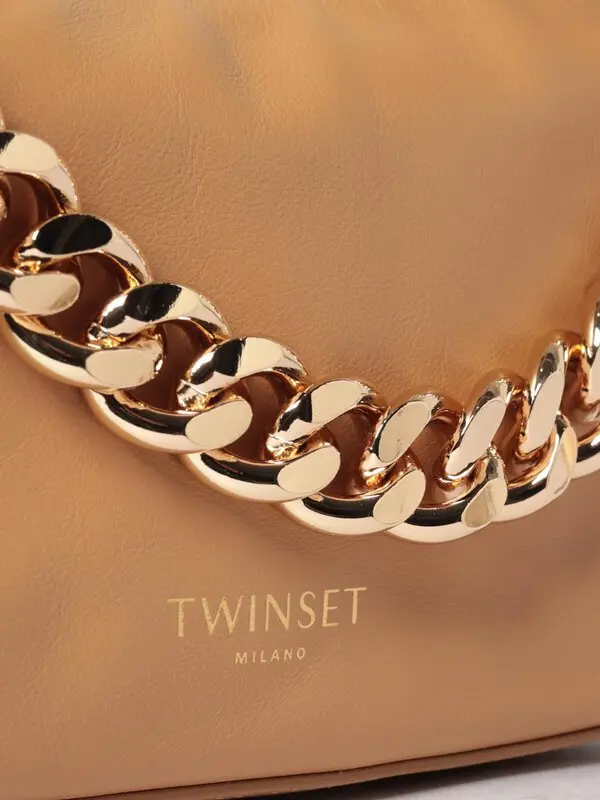 TWINSET Liliana Faux Leather Bag - Milk