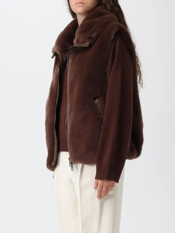 Pinko Fur Zip-up Vest