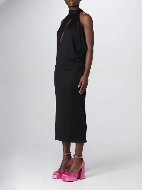 Versace Asymmetrical Cut Out Dress