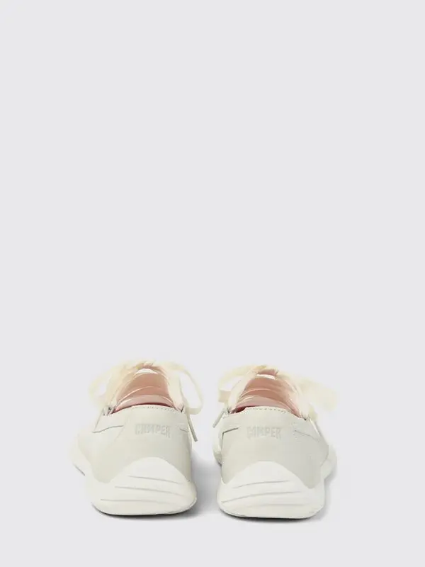 Camper Peu Path+ Leather Ballerina Flats - White