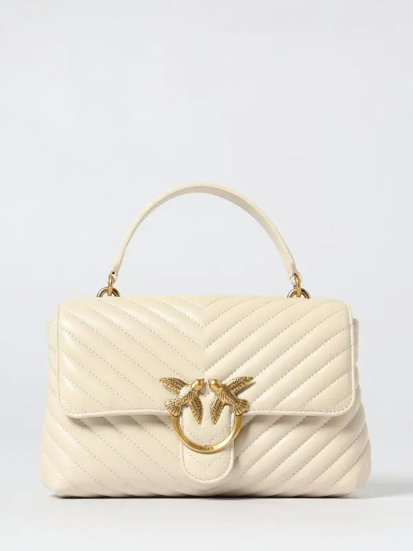 Pinko Quilted Handbag With Gold Tone Hardware