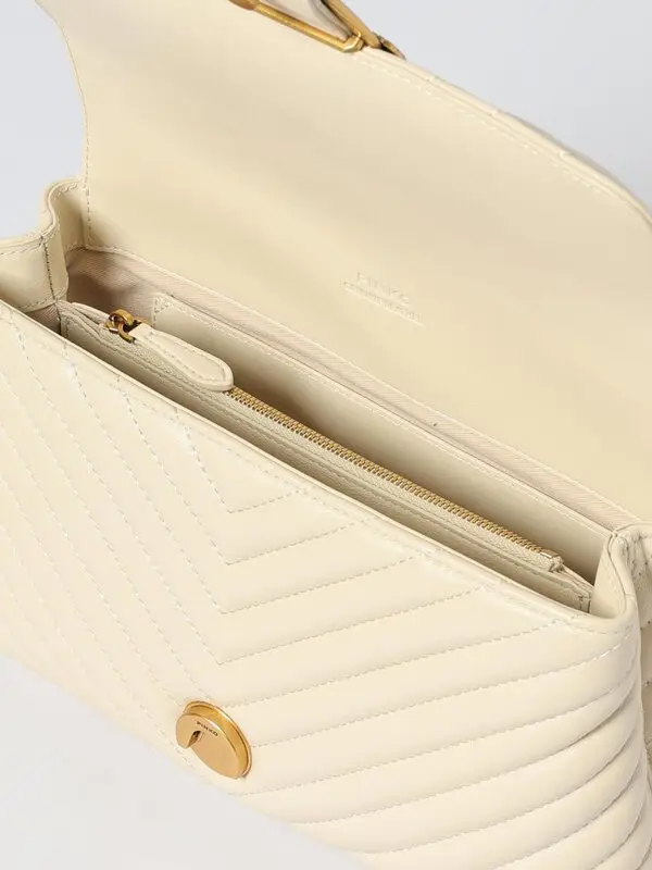 Pinko Quilted Handbag With Gold Tone Hardware