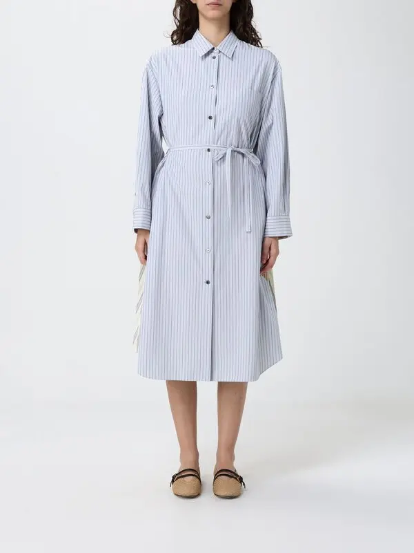 Paul Smith Striped Cotton Blend Shirtdress