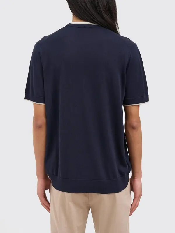 PAOLO PECORA Cotton And Silk Knit Sweater - Blue
