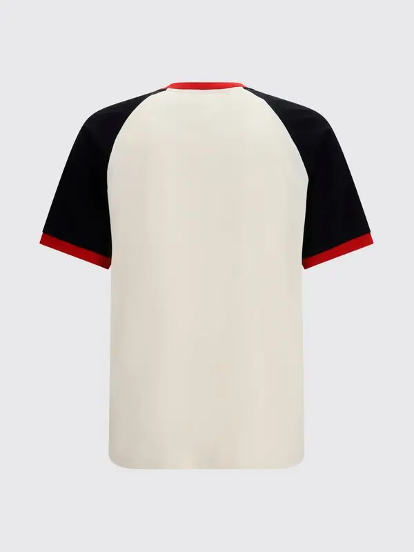 Versace Medusa Logo Cotton T-shirt With Contrast Profiles - White