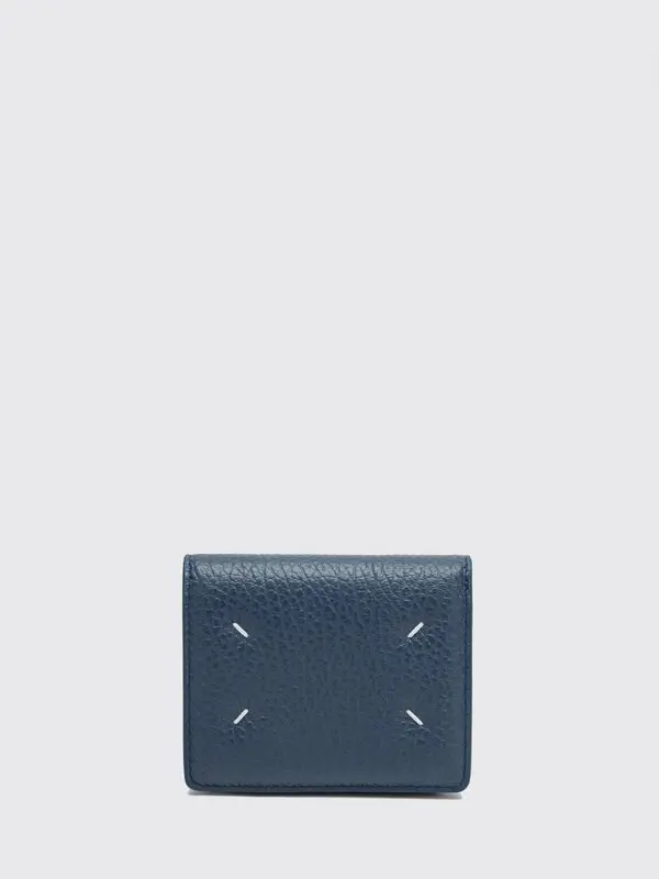 MAISON MARGIELA Four Stitches Calfskin Bifold Wallet - Denim