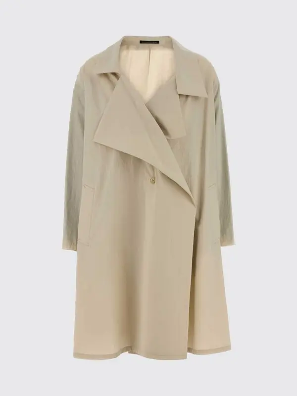 Y’s Long Cotton Trench Coat - Beige