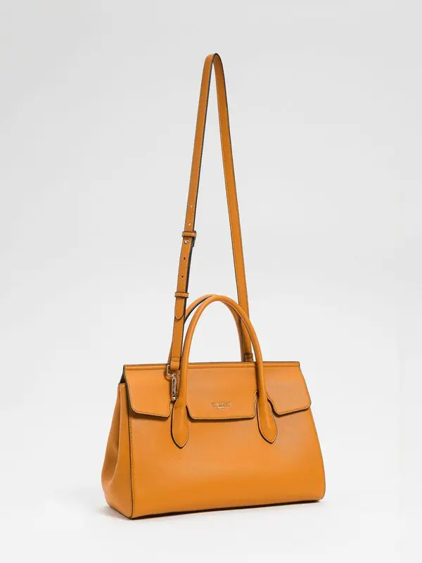 TWINSET Grained Faux Leather Bag - Yellow