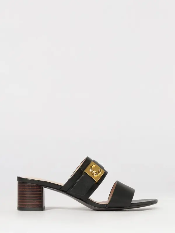 COCCINELLE C-me Lock Leather Mules - Black