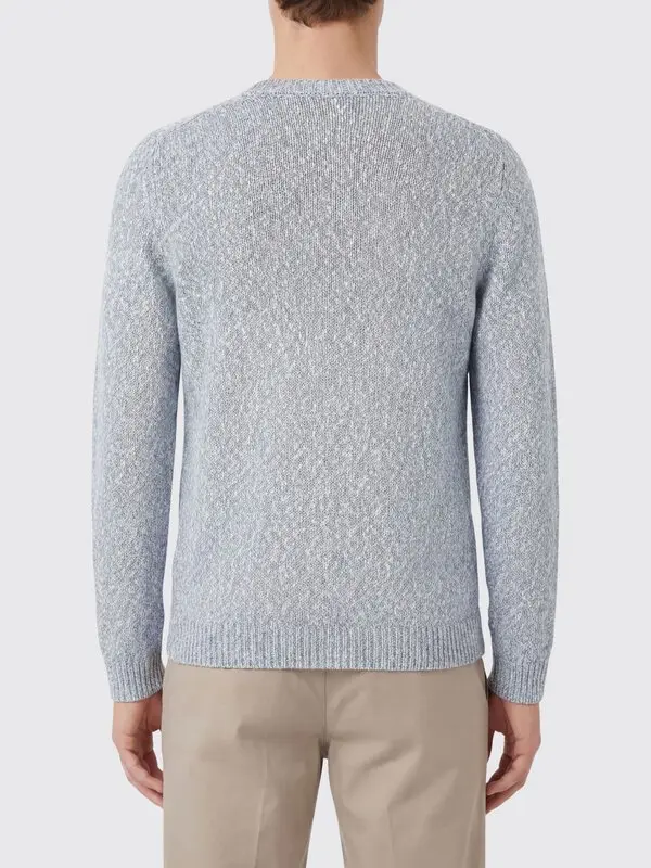 ZANONE Cotton Crew Neck Sweater - Gnawed Blue