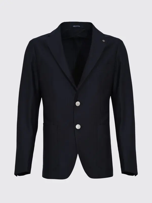 Tagliatore Single-breasted Blazer In Pure Virgin Wool With Peak Lapels