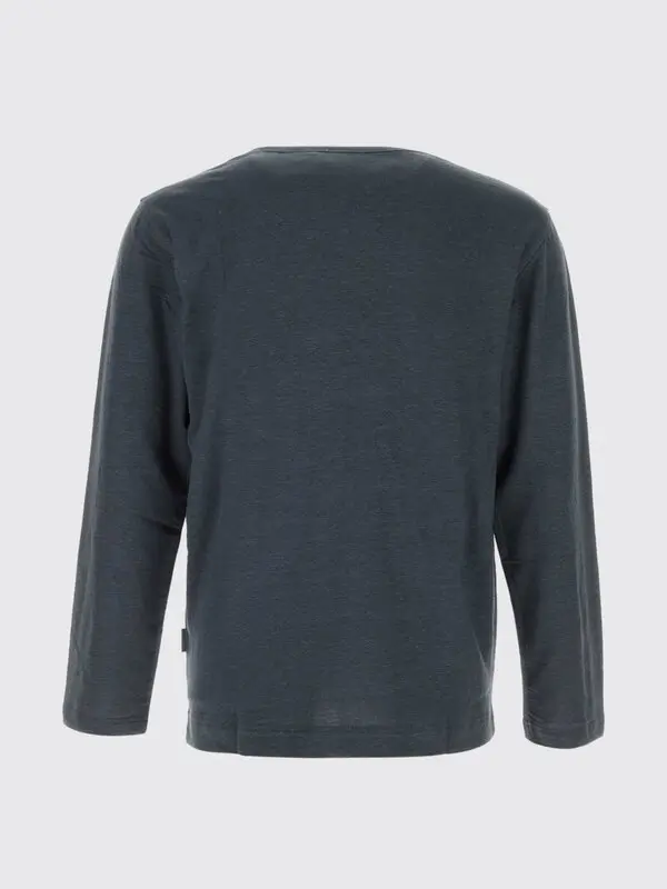 Closed Long-sleeved T-shirt In A Linen Blend With Crew Neck