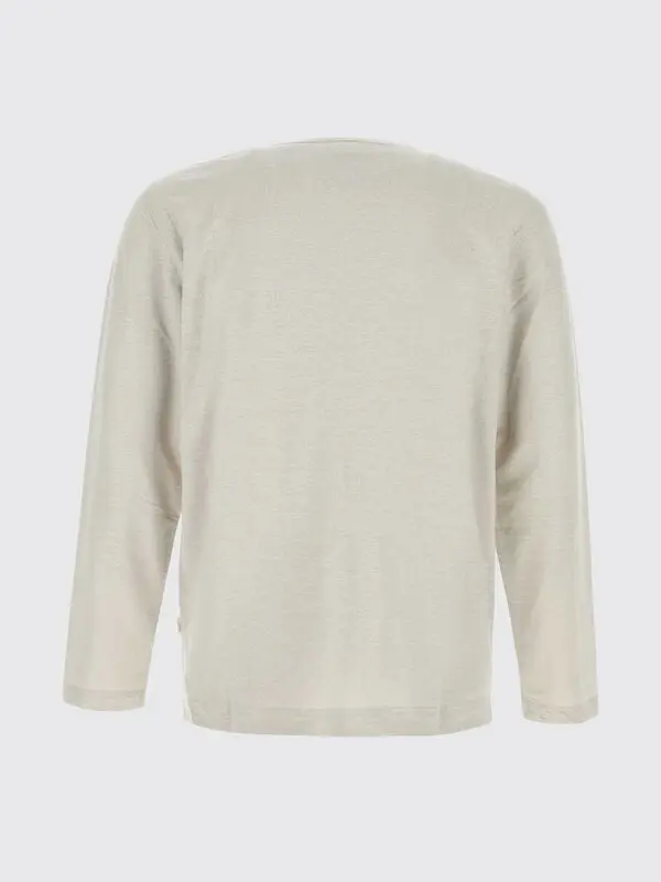 Closed Long-sleeved T-shirt In A Linen Blend With Crew Neck - Grey