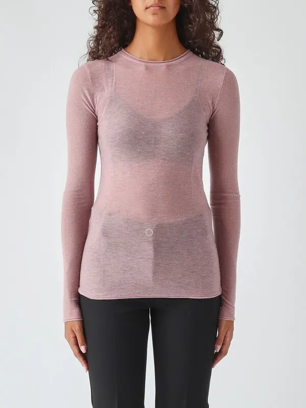 Pinko Long Sleeve Embellished Jumper - Pink