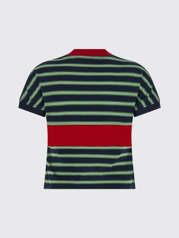 Versace Slim Fit Striped Cotton T-shirt - Green