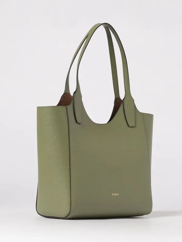 Furla Lea Grained Leather Bag - Green