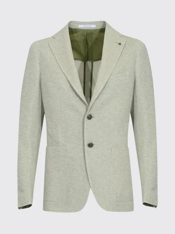 Tagliatore Single-breasted Blazer In Cotton Blend With Peak Lapels