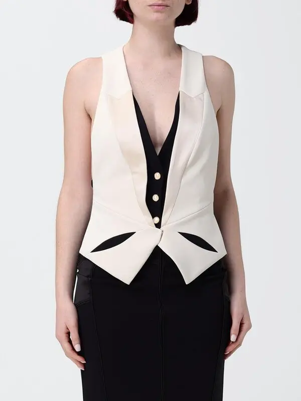 Elisabetta Franchi Single Breasted Vest - Butter