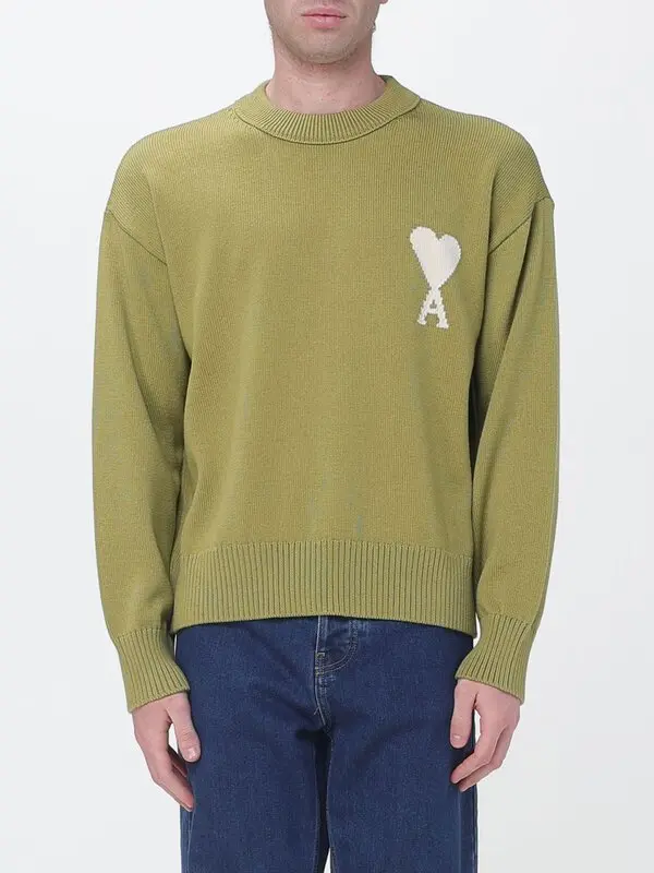 AMI Paris Wool And Cotton Crew-neck Pullover