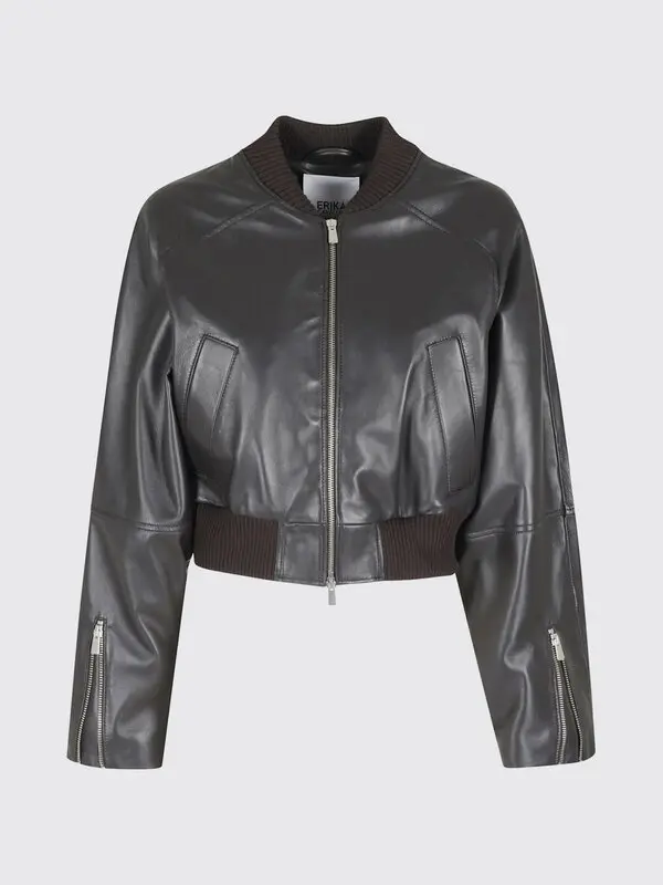 Erika Cavallini Leather Bomber Jacket