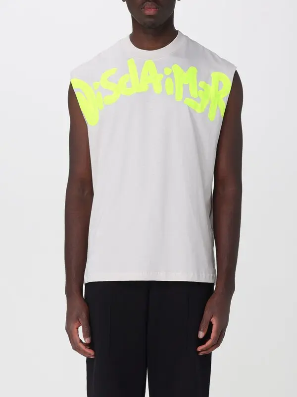 DISCLAIMER Cotton Tank Top With Logo - White 1