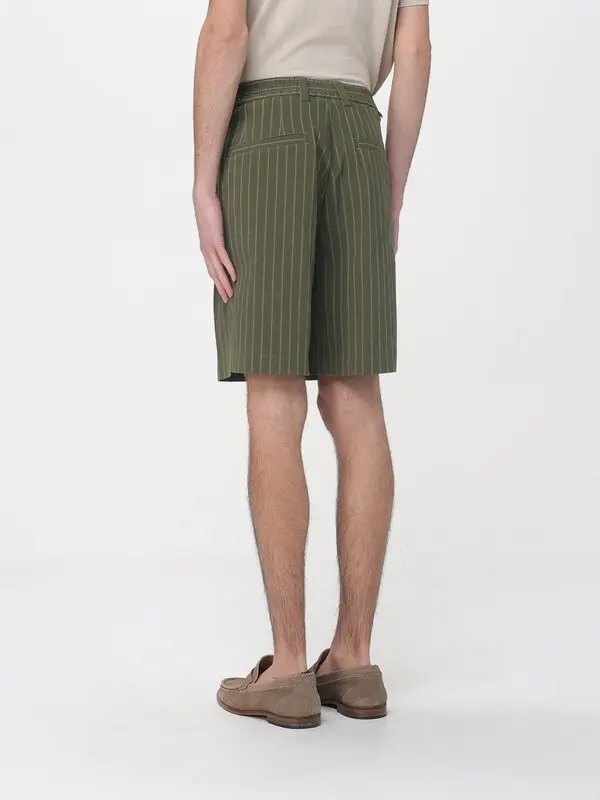 PAOLO PECORA Striped Stretch Cotton Shorts