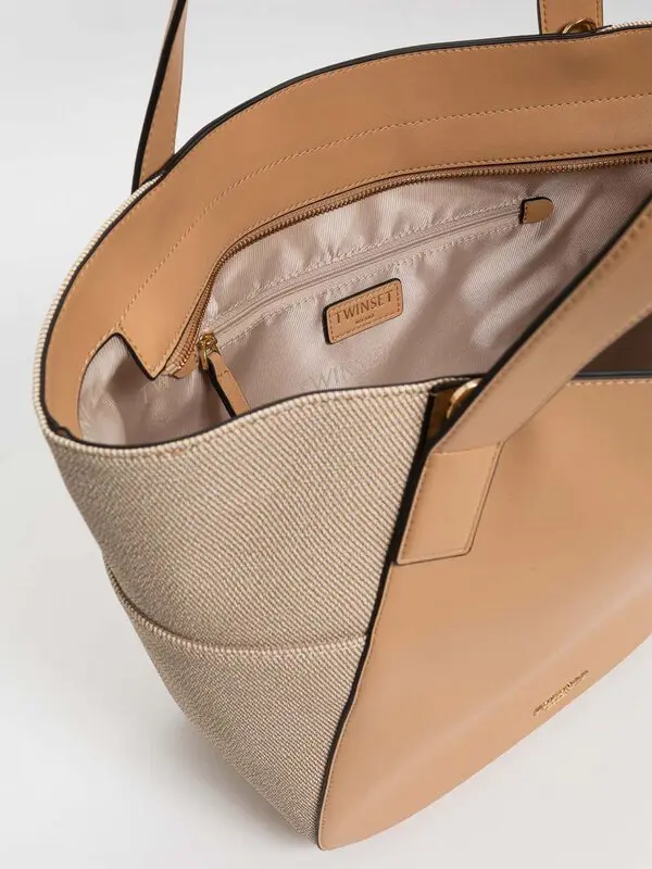 TWINSET Canvas And Faux Leather Bag