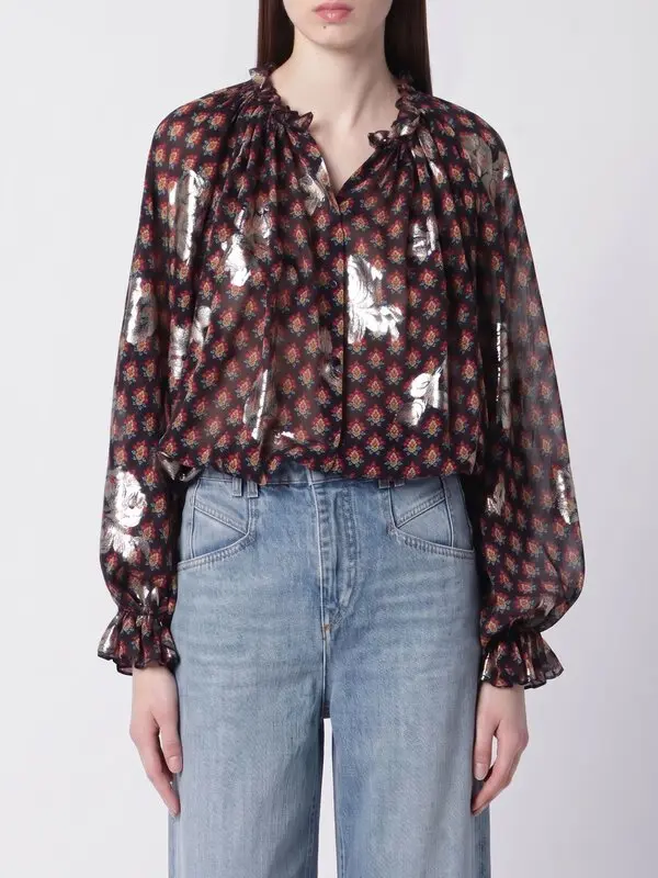 Etro Silk Floral Print Blouse