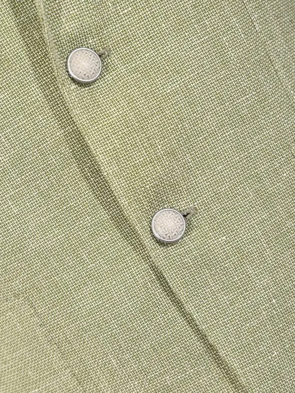 Tagliatore Single-breasted Blazer In Linen And Cotton With Peak Lapels