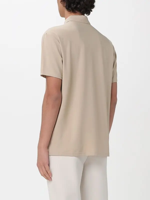 Peuterey Cotton And Silk Blend Polo Shirt - Beige
