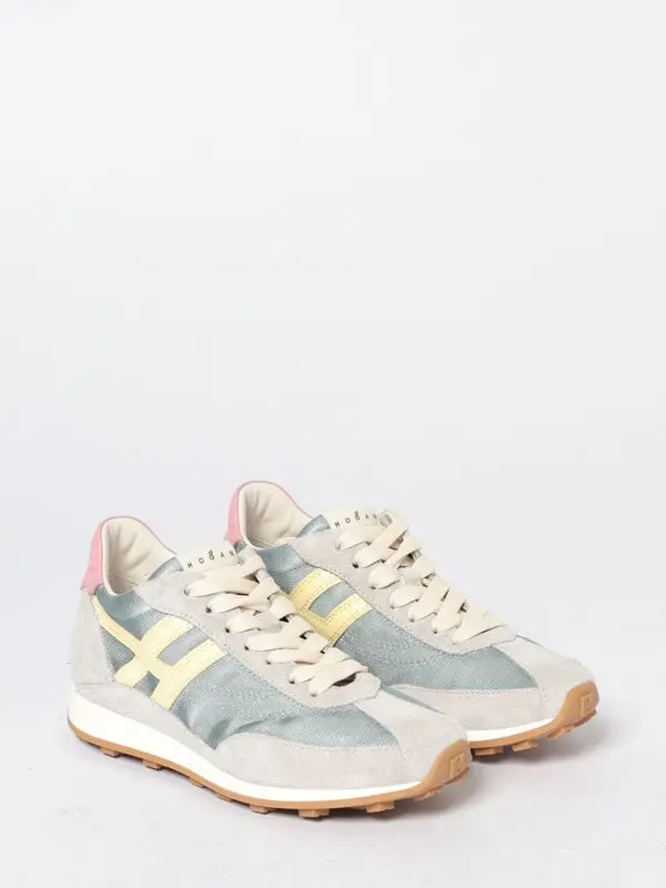 Hogan H699 Suede And Mesh Lace-up Sneakers - Gnawed Blue