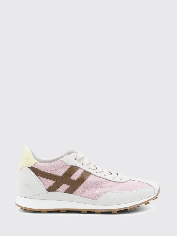 Hogan H699 Sneakers In Mesh And Suede - Pink