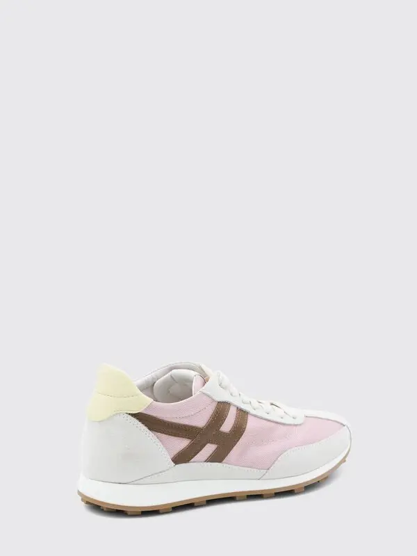 Hogan H699 Sneakers In Mesh And Suede - Pink
