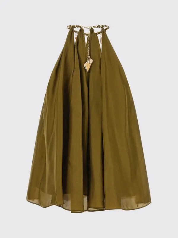 Zimmermann Halter Neck Silk Top With Embellishments