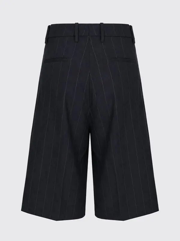 Tagliatore High-waisted Pinstriped Knee-length Tailored Shorts